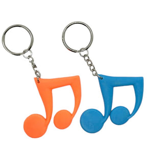 Music Note Key Ring Silicone Keychain Quaver