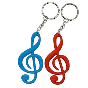 Music Note Key Ring Silicone Keychain Treble Clef