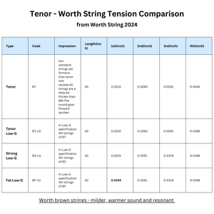 Worth Brown Ukulele String Tenor Low G in Australia Music Store