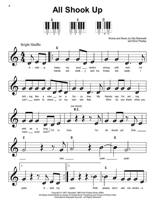 Super Easy Songbook - Elvis Presley 22 Simple Arrangements for Piano ...