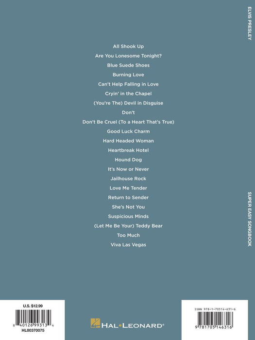 Super Easy Songbook - Elvis Presley 22 Simple Arrangements for Piano ...