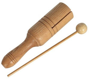 Single Hand Held Wood Tone Block - Claves Tapping Sticks - Perth Music Shop